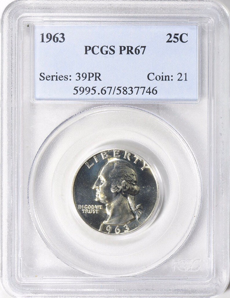 1963 PCGS PR67 Washington Quarter / High Quality Proof Quarter - Etsy