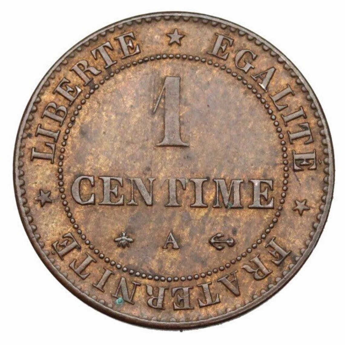 1872-A French Republic 1 Centime Coin - Etsy