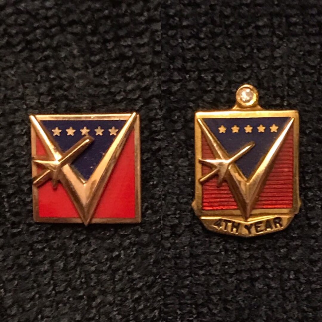 Oldsmobile 10k Solid Gold Enameled Pins, One Diamond Embellished, Very ...