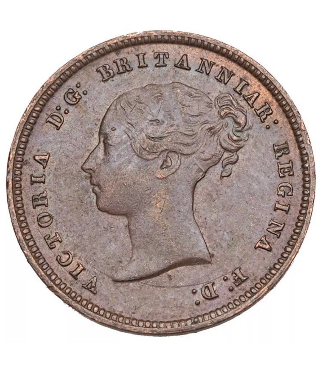 1844 Great Britain Queen Victoria Half Farthing Coin - Etsy