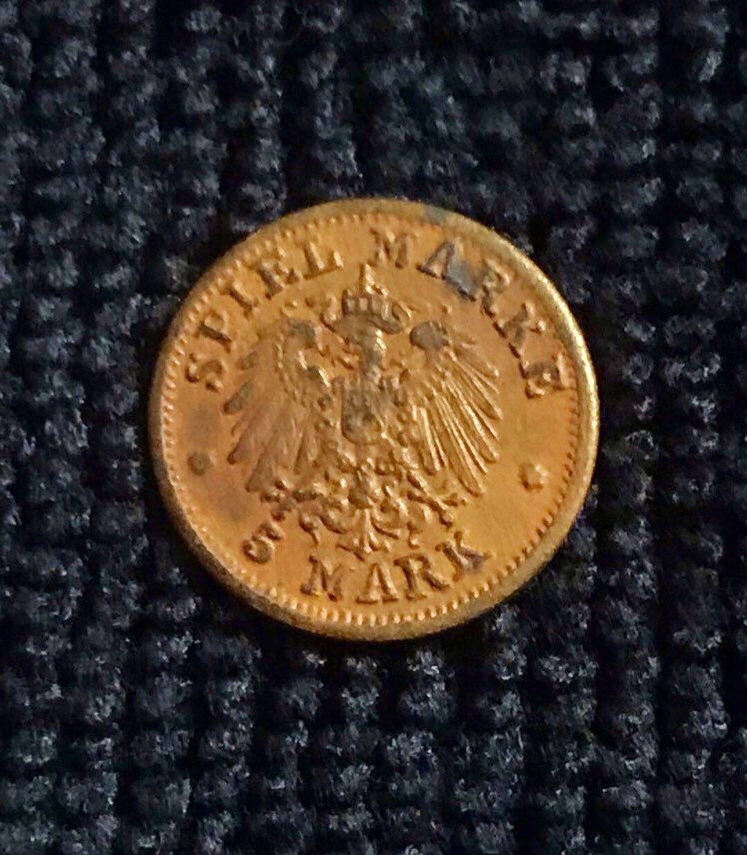 Circa 1890-1919 German 5 Spiel Marke Token Featuring Wilhelm II as ...