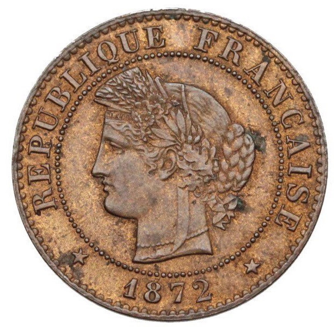 1872-A French Republic 1 Centime Coin - Etsy