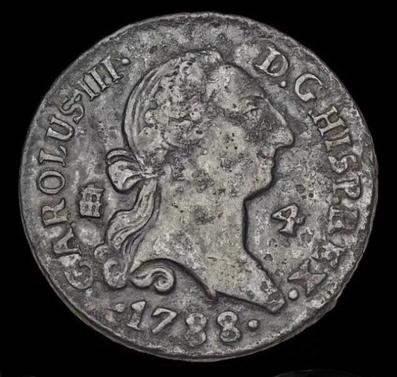 1788 Carlos 3rd Spain, 4 Maravedis Coin - Etsy