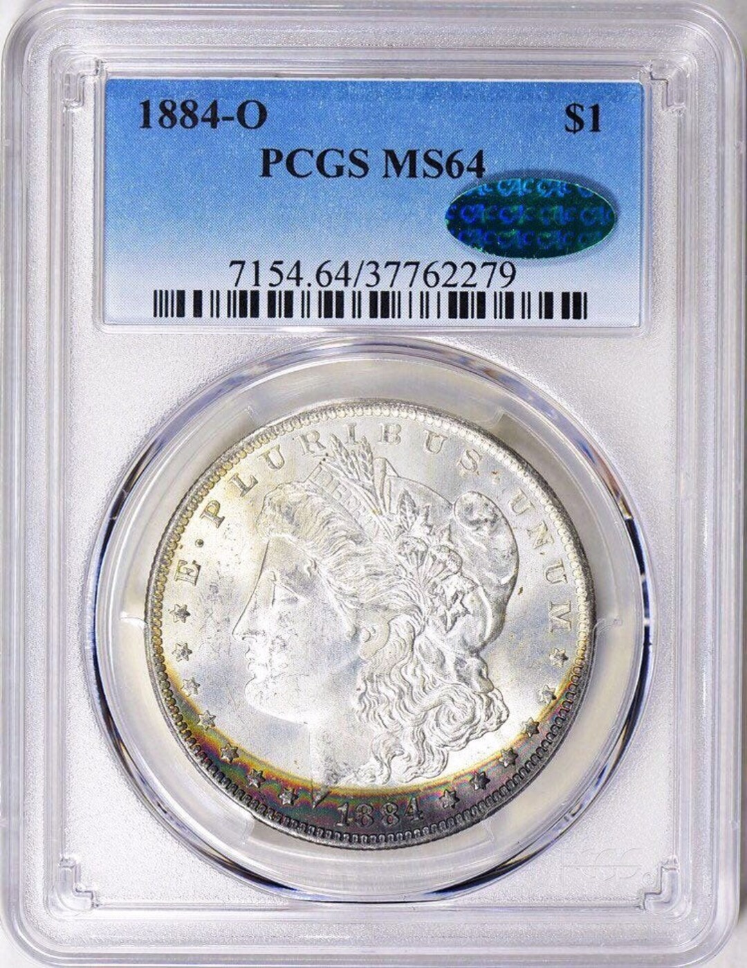 1884-O PCGS & CAC MS64 Crescent Toned Morgan Silver Dollar - Etsy