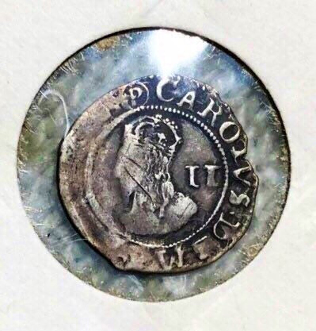 C 1625-49 Charles 1st Silver Half Groat (twopence), Mm (P), an Issue ...