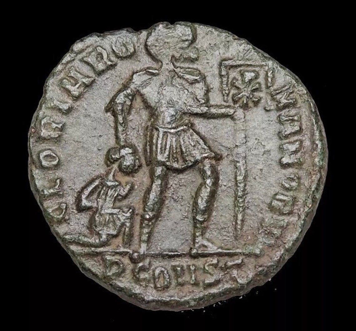 364-75 AD, Valentinian, Roman Coin, AE3, GLORIA ROMANORVM, Emperor ...