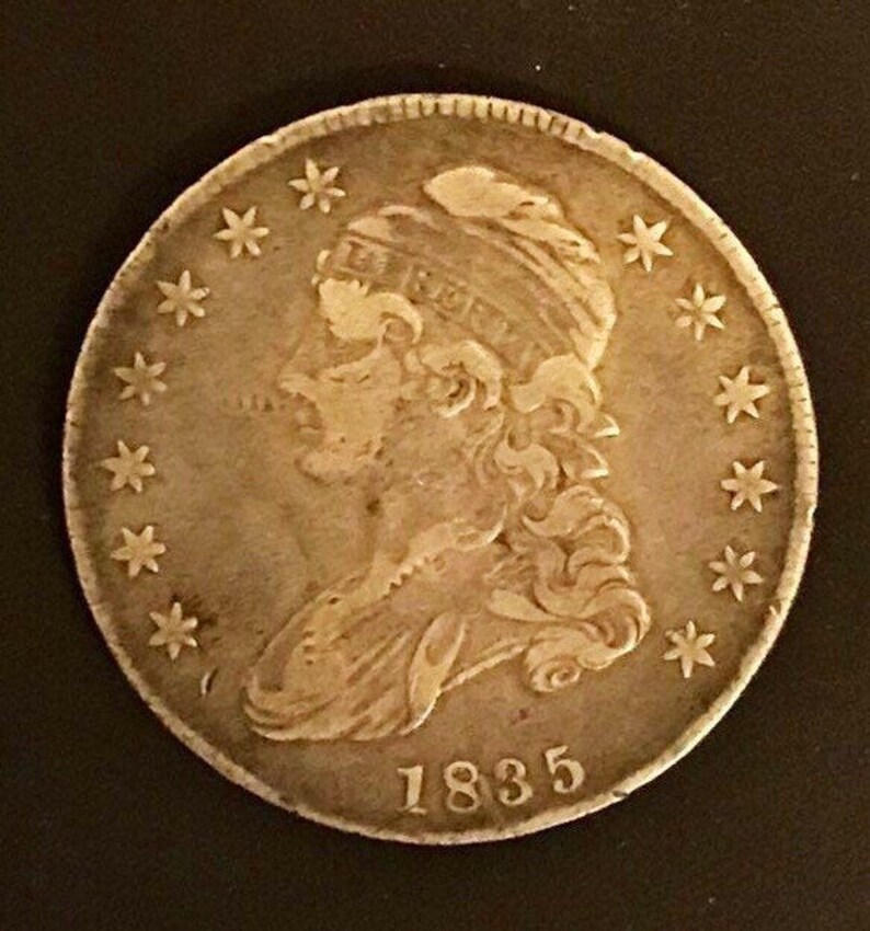1835 Capped Bust Half Dollar Coin - Etsy