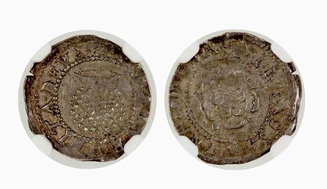 NGC AU53 1605-6 James I Penny, 2nd Coinage, Mm Rose, England, S-2661 - Etsy