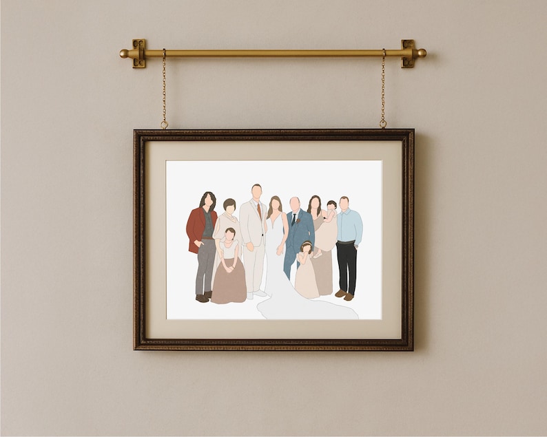Custom Family Portrait, Family Portrait, (digital + Print), Faceless ...