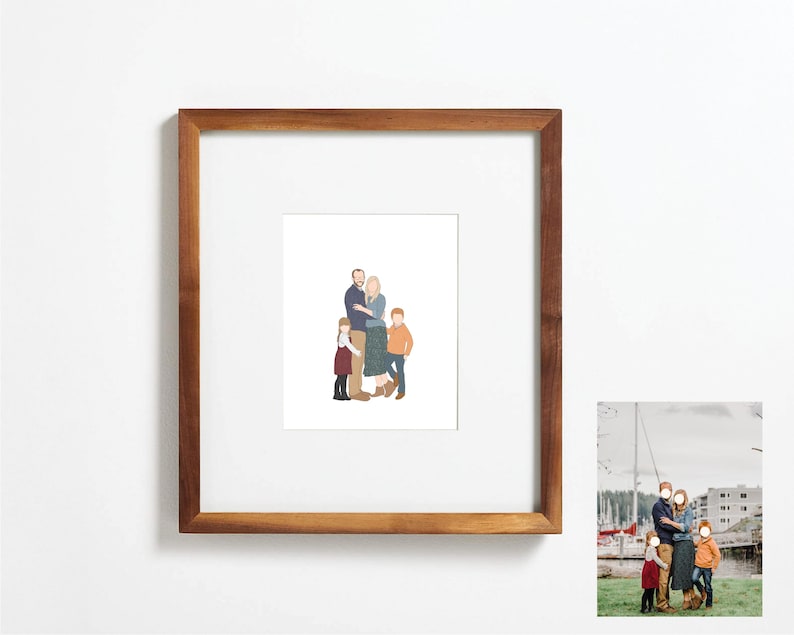 Custom Family Portrait, Family Portrait, (digital + Print), Faceless ...