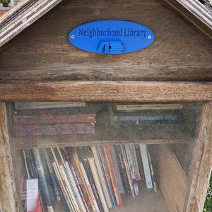 Neighborhood Library Sign 3D Printer File Little Free Library Sign ...