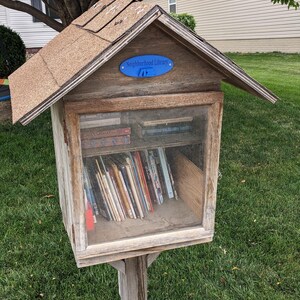 Neighborhood Library Sign 3D Printer File Little Free Library Sign ...