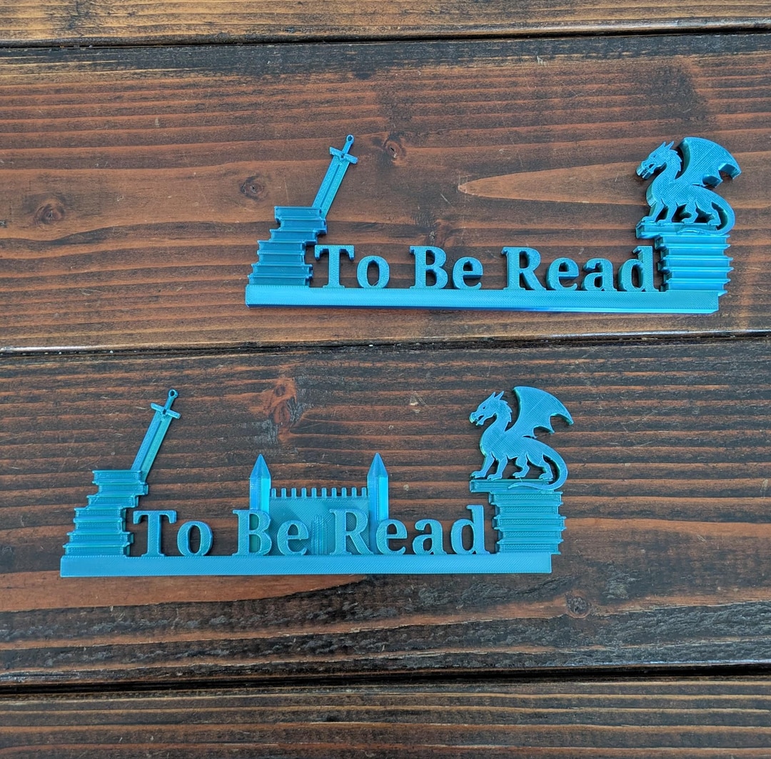 STL - TBR to Be Read Signs: 2 Pack - Book Nook / Home Library Decor (3D ...