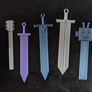 Bookmark 3d Print Bundle Set of 7 Swords Robot Guitar Golf Stl Files ...