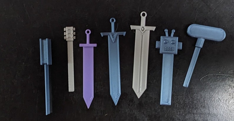 Bookmark 3d Print Bundle Set of 7 Swords Robot Guitar Golf Stl Files ...