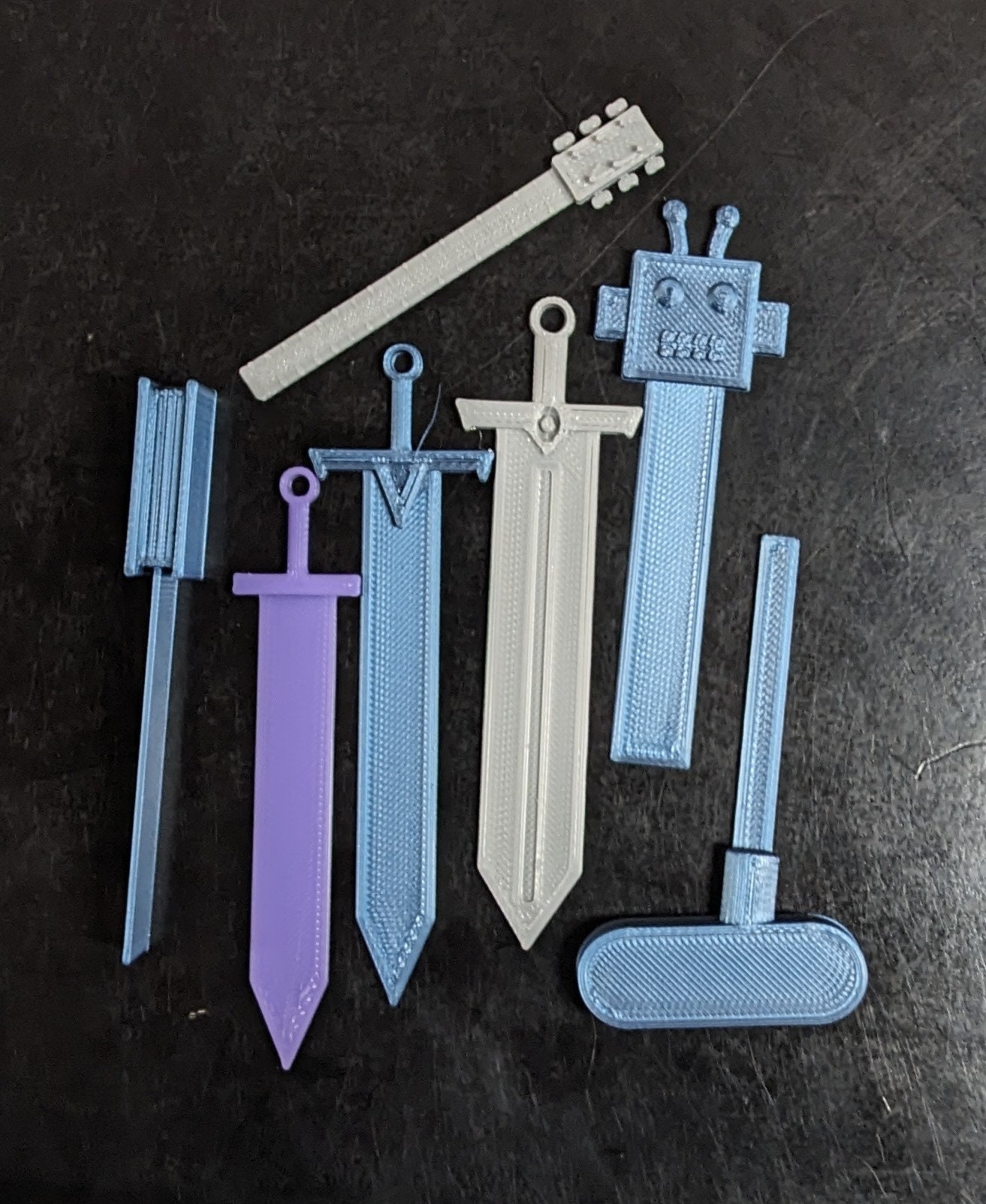Bookmark 3d Print Bundle Set of 7 Swords Robot Guitar Golf Stl Files ...