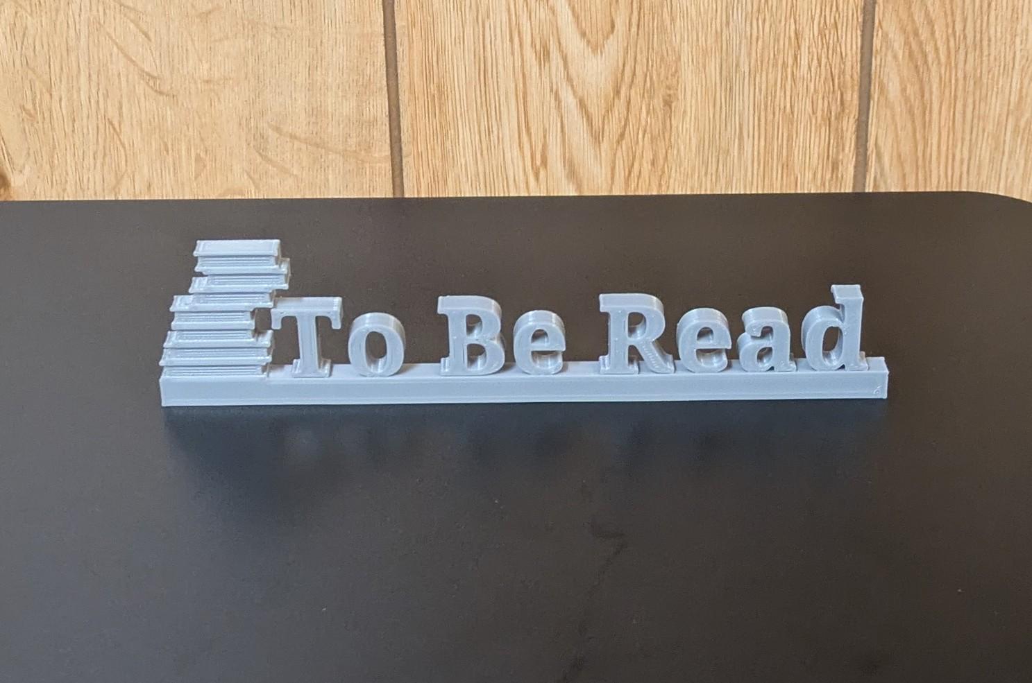 TBR Book Stack Sign | 3D Printable Bookshelf Decor (digital Download ...