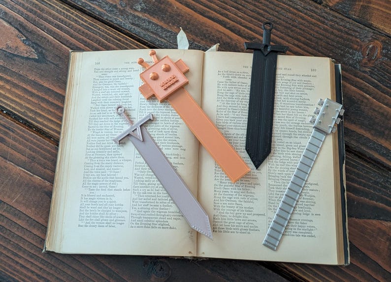 Bookmarks - 3D Printable STL Pack – Sword, Robot & Guitar Instant ...