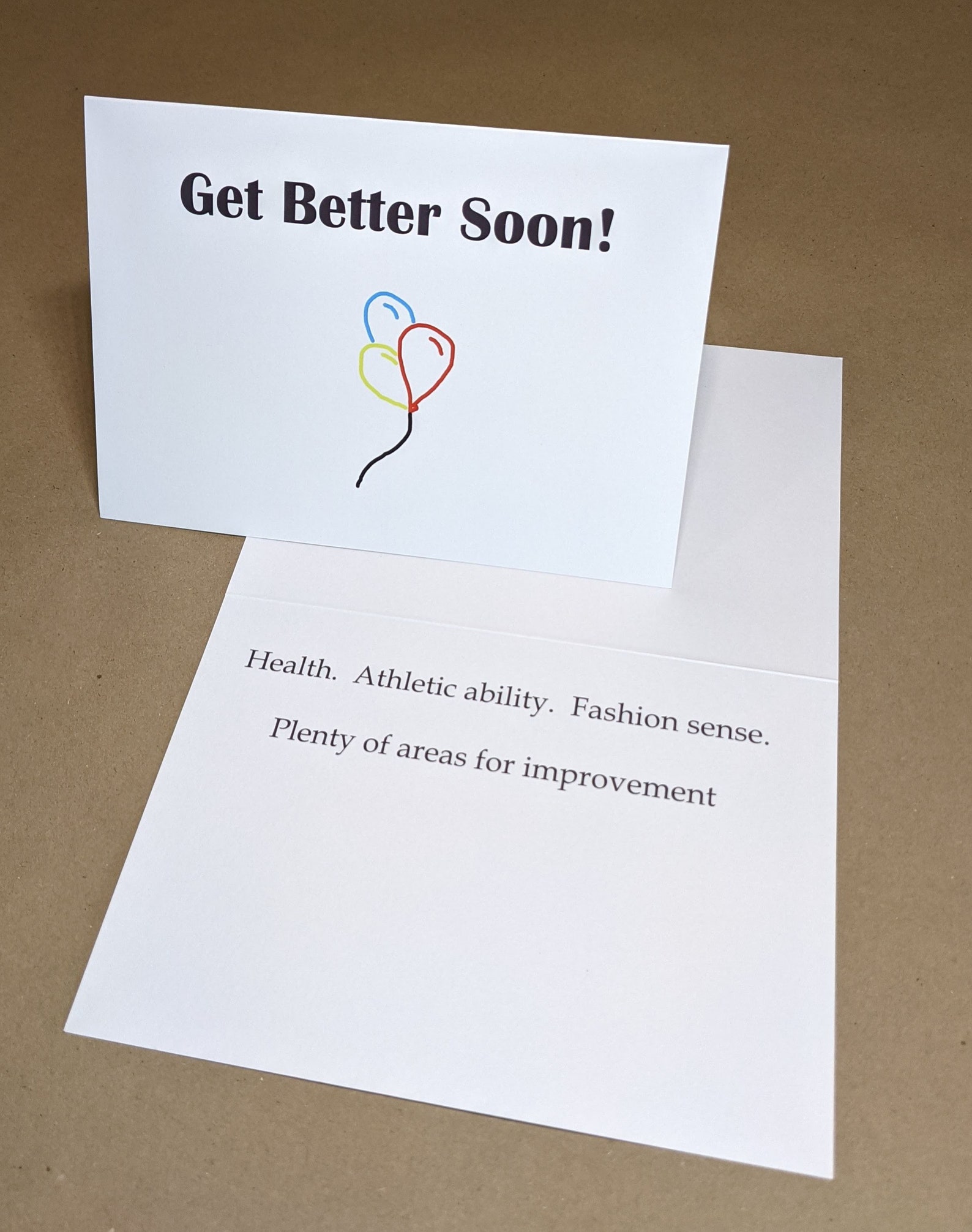 Funny Get Well Soon Card - Get Better Humor - Hand Drawn Card - Health ...