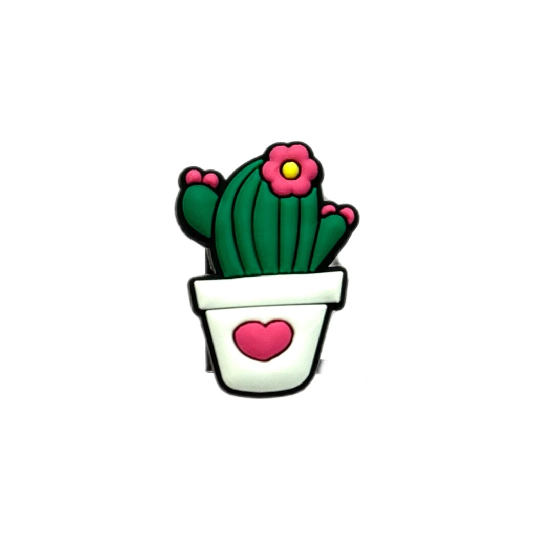 Cutie Cactus Straw Topper Black White - Etsy