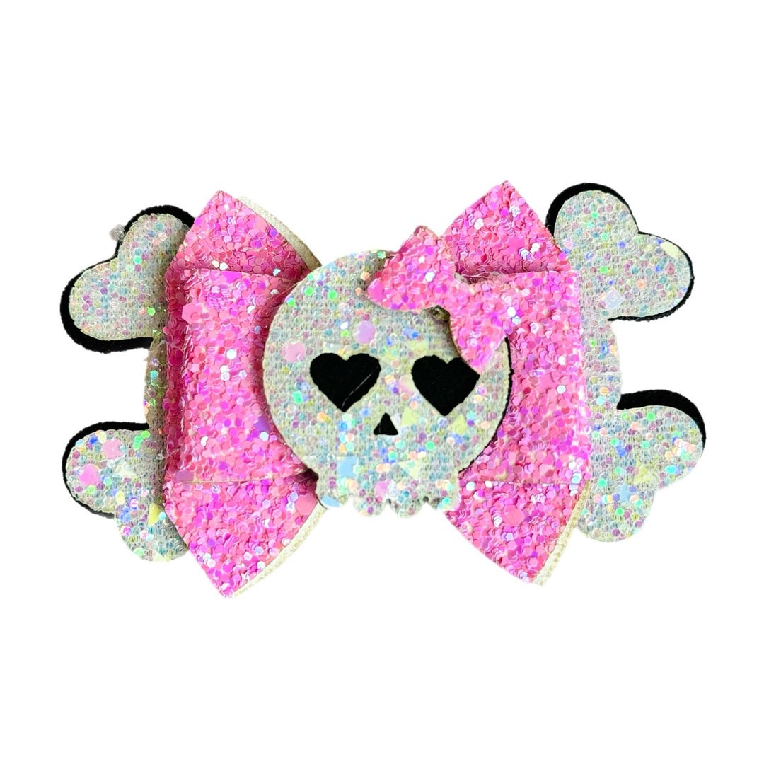 Pink Skull Bow Tumbler Bow - Universal Fit - Etsy