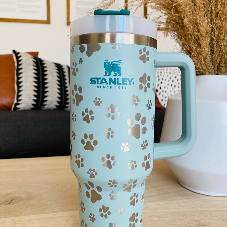 Paw Print Engraved Stanley Adventure Quencher 40oz Tumbler Etsy