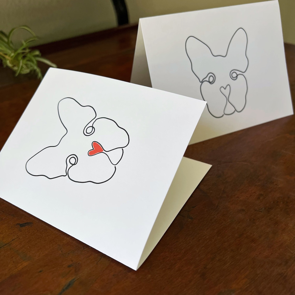 Printable French Bulldog Cards, Blank Greeting Card, Printable ...