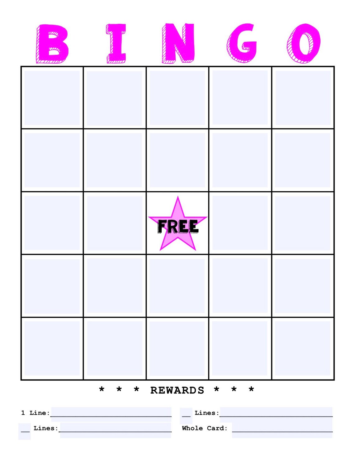 Editable Activity BINGO Cards | Daily Task Management | Chore Chart ...