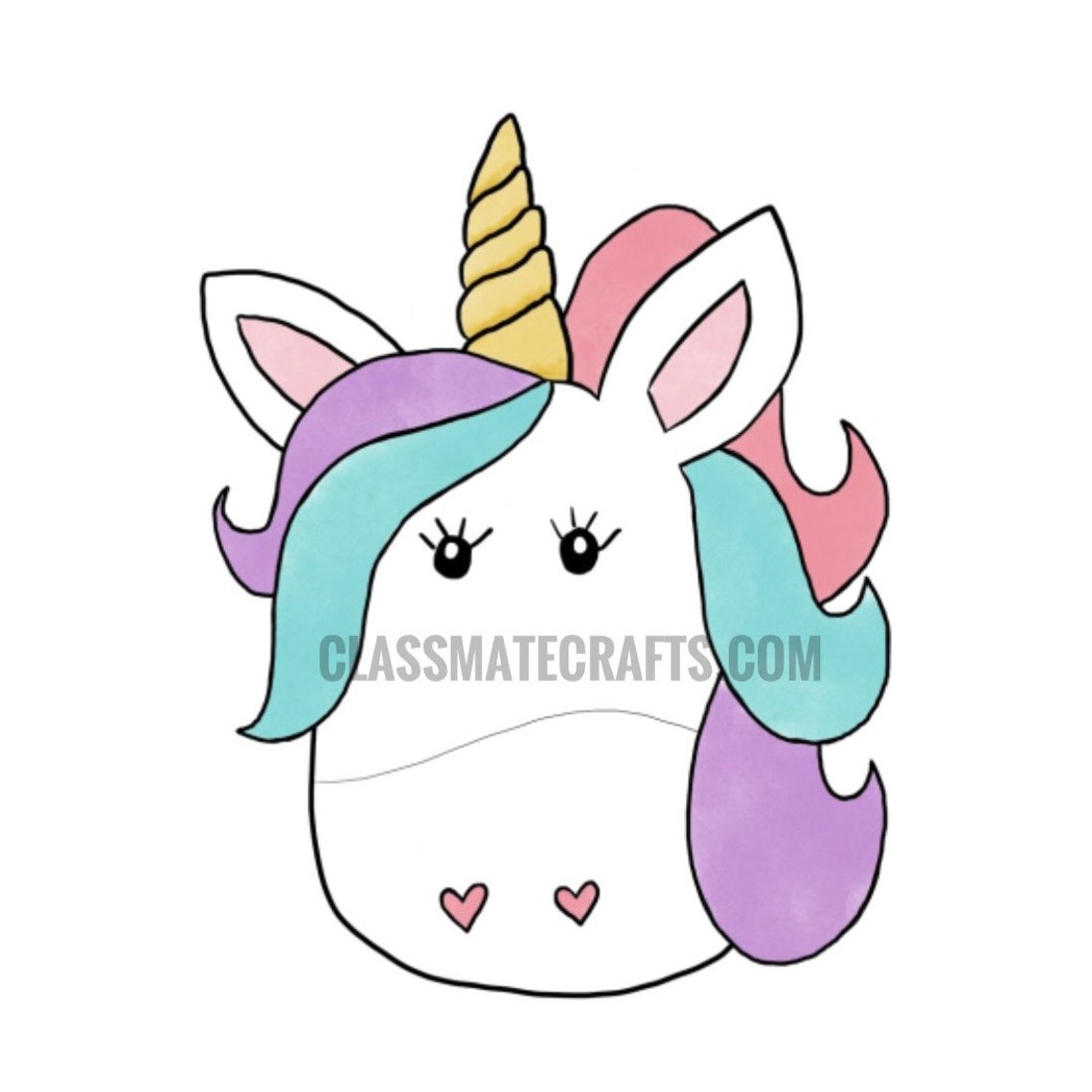 Printable Unicorn Cards, Blank Greeting Card, Kids Stationery - Etsy