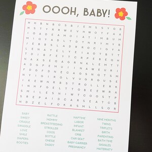 CUSTOM Word Search ~ All Occasions Birthday, Baby Shower, Bridal Shower ...