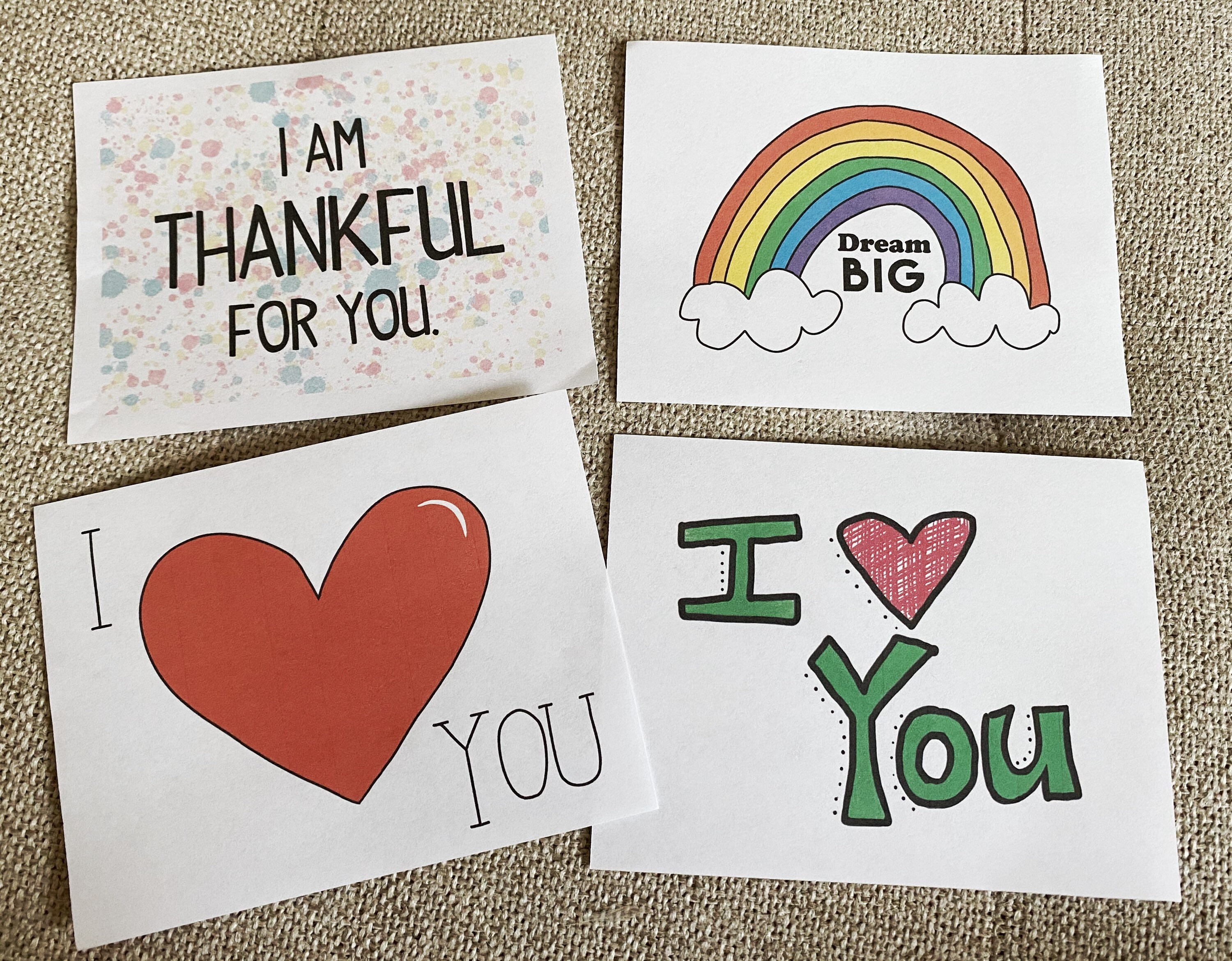 Lunch Box Love, Note Cards, Notes for Kids, Printable Encouragement ...