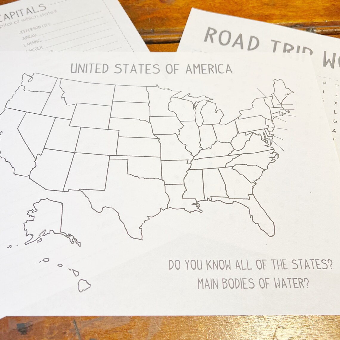 US Road Trip Activity Bundle Car BINGO Travel Games Printables - Etsy