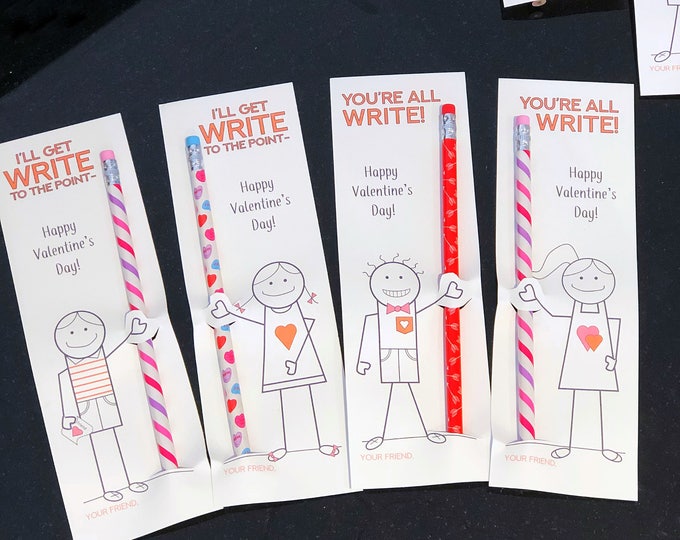 Pencil Tag Valentine's Day Printable, Printable Pencil Valentine, You ...