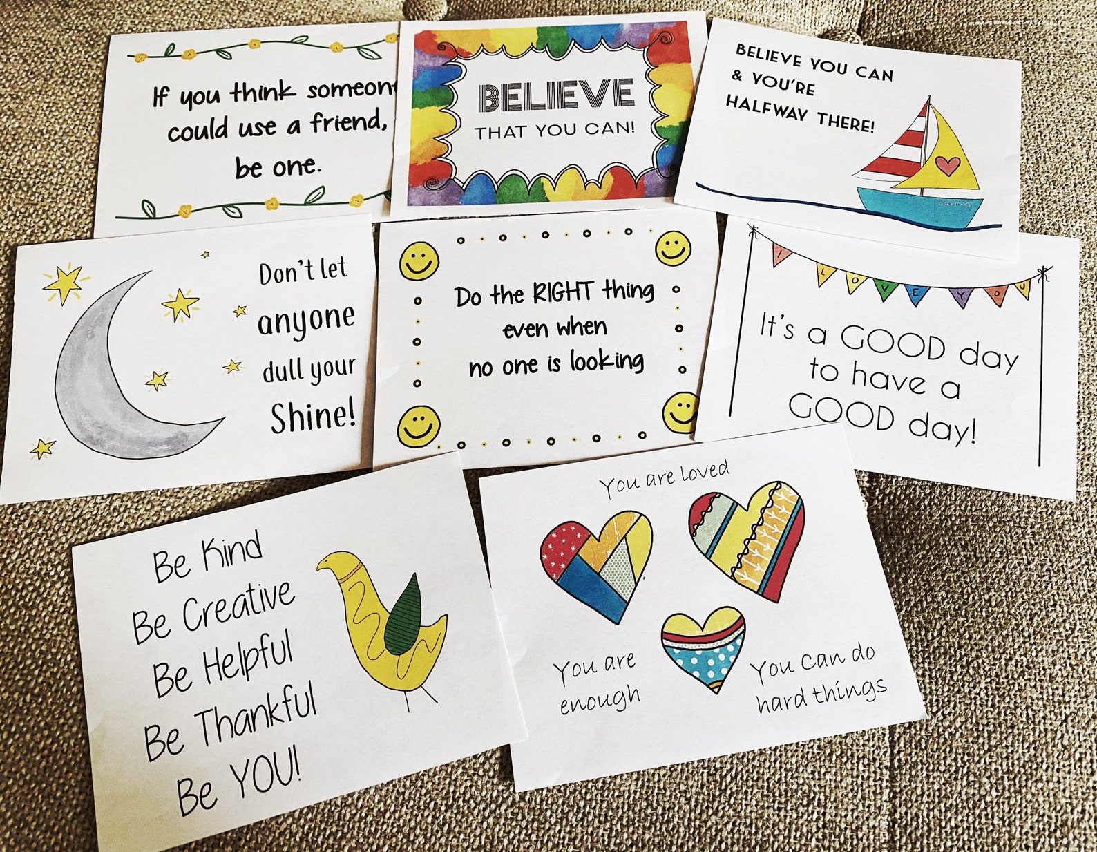 Lunch Box Love, Note Cards, Notes for Kids, Printable Encouragement ...