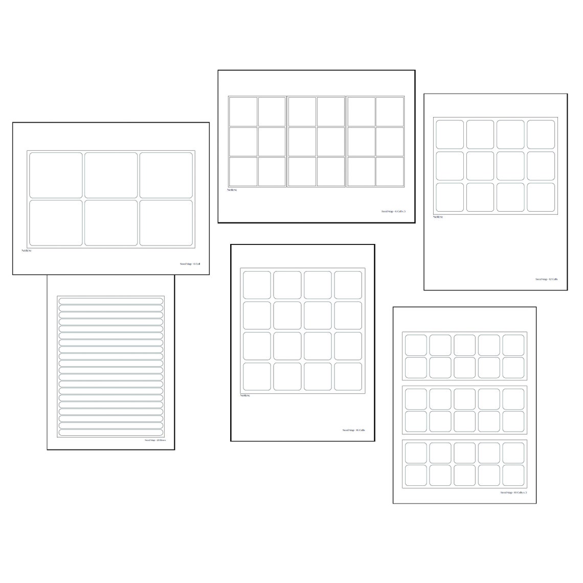 Seed Tray Map | Garden Planning | Printable | Seed Flat Cell Map ...