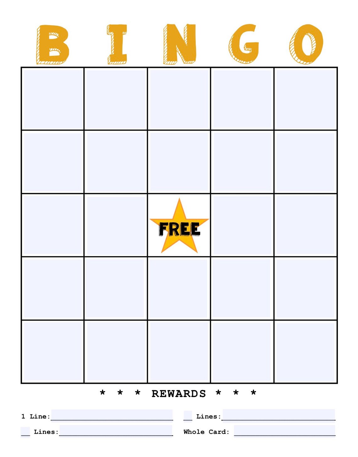 Editable Activity BINGO Cards | Daily Task Management | Chore Chart ...
