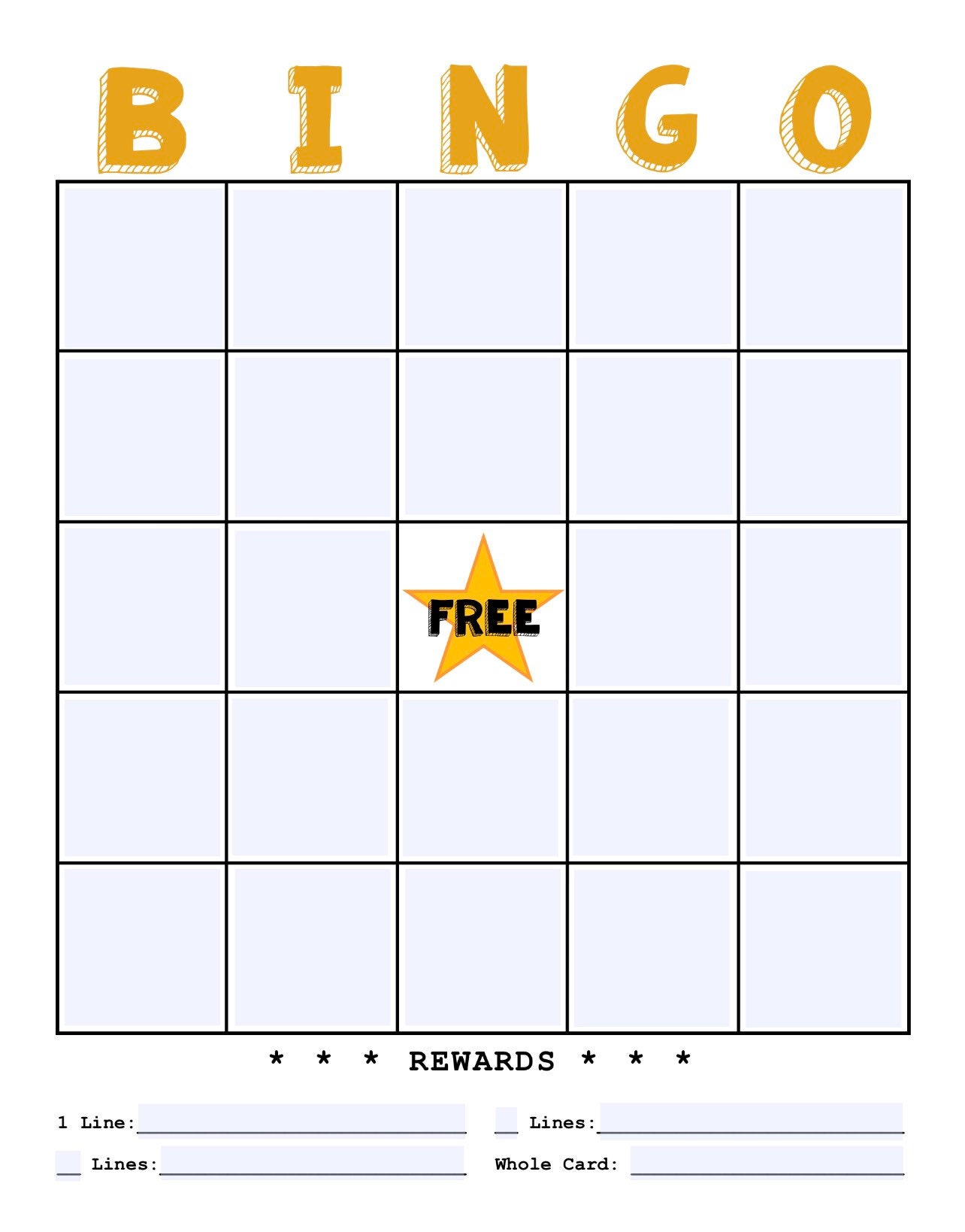Editable Activity BINGO Cards | Daily Task Management | Chore Chart ...