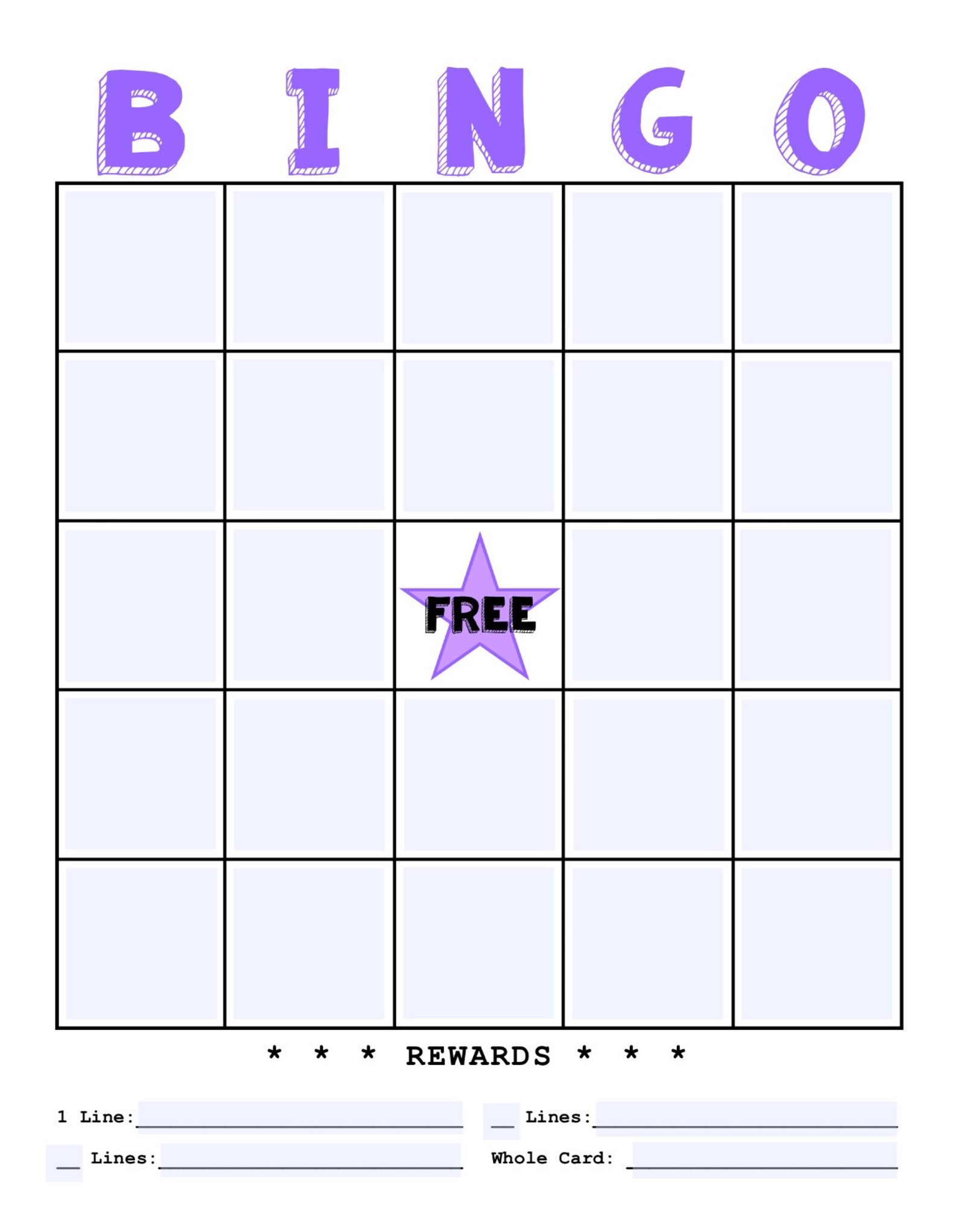 Editable Activity BINGO Cards | Daily Task Management | Chore Chart ...