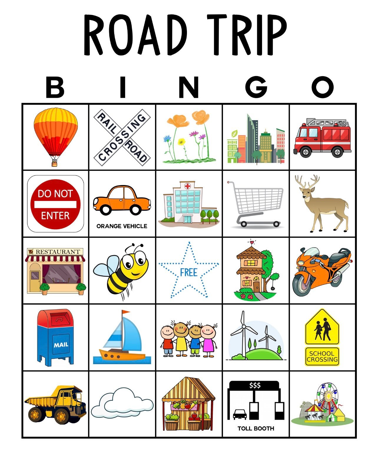 US Road Trip Activity Bundle Car BINGO Travel Games Printables - Etsy