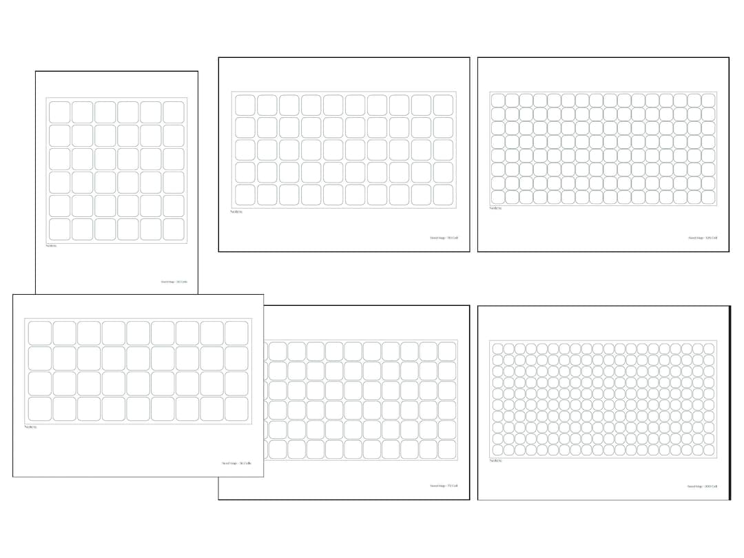 Seed Tray Map | Garden Planning | Printable | Seed Flat Cell Map ...