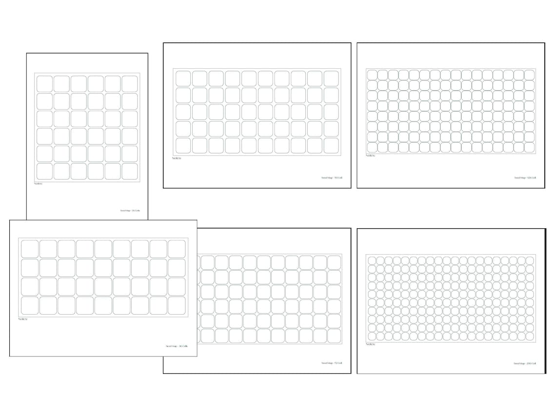 Seed Tray Map | Garden Planning | Printable | Seed Flat Cell Map ...