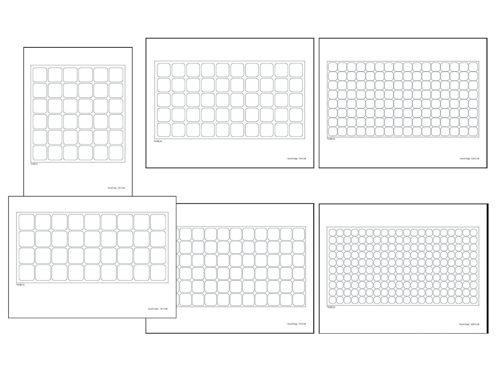 Seed Tray Map | Garden Planning | Printable | Seed Flat Cell Map ...