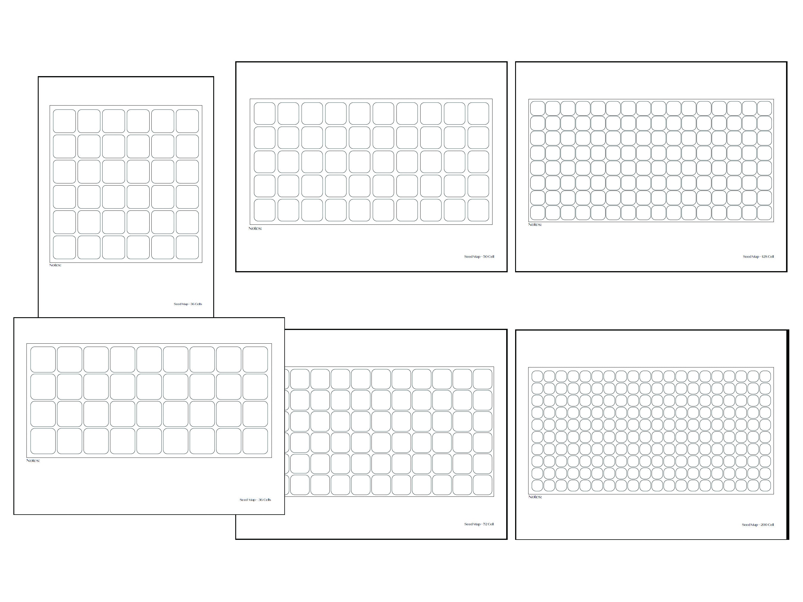 Seed Tray Map | Garden Planning | Printable | Seed Flat Cell Map ...