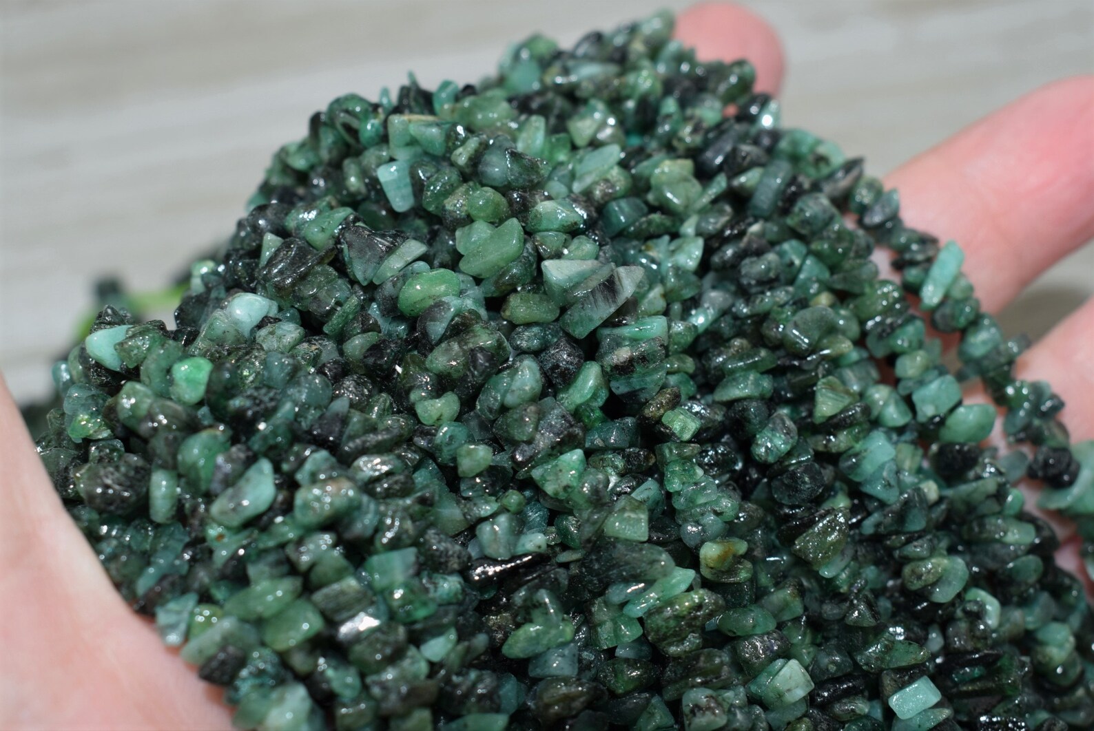 Emerald Chips / Beads Genuine Emerald Chips Natural | Etsy