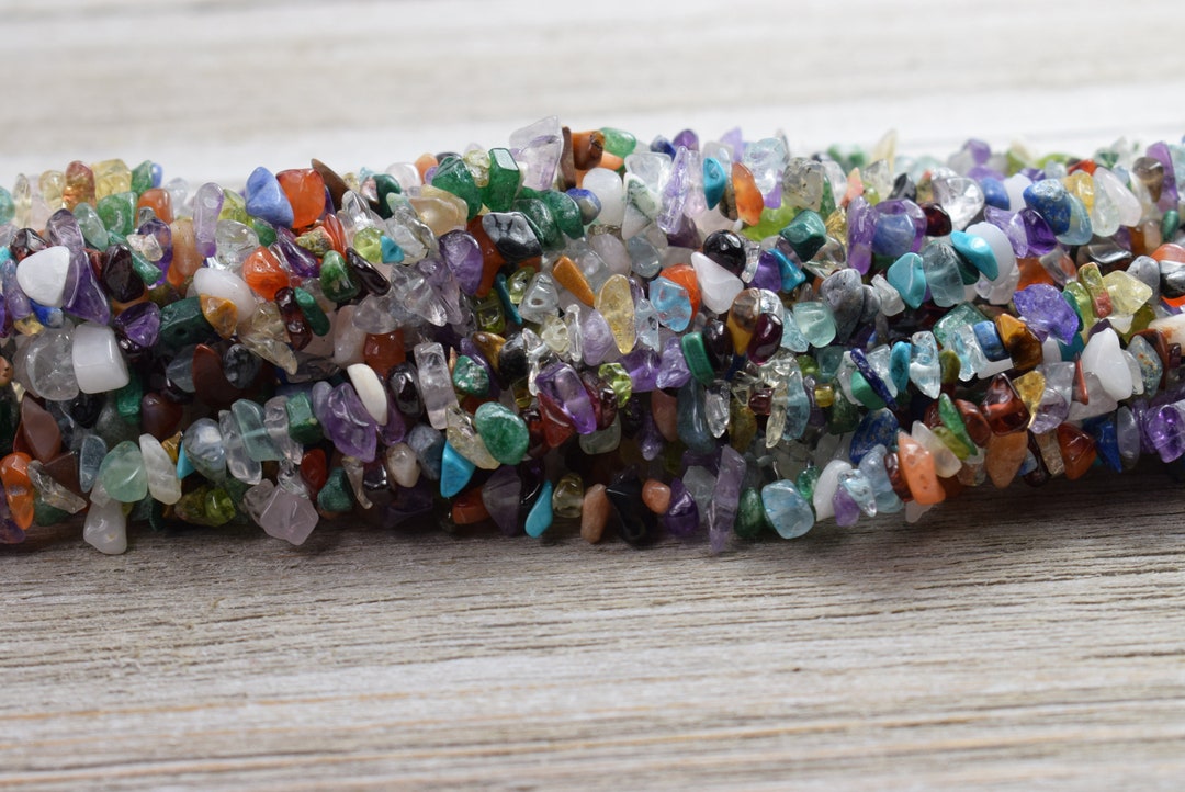 Disco Chips / Beads - Mixed Gemstone Chips - Natural Gemstone Chips ...