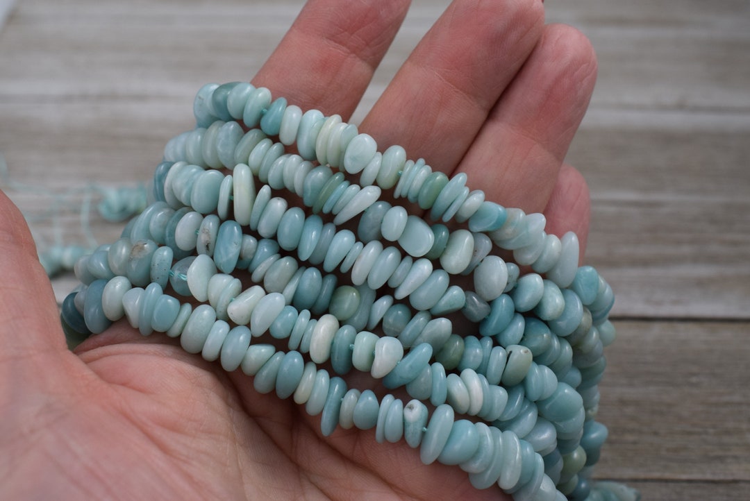 Amazonite Large Flat Chips / Beads - Natural Gemstone Chips - 6 - 12 Mm ...