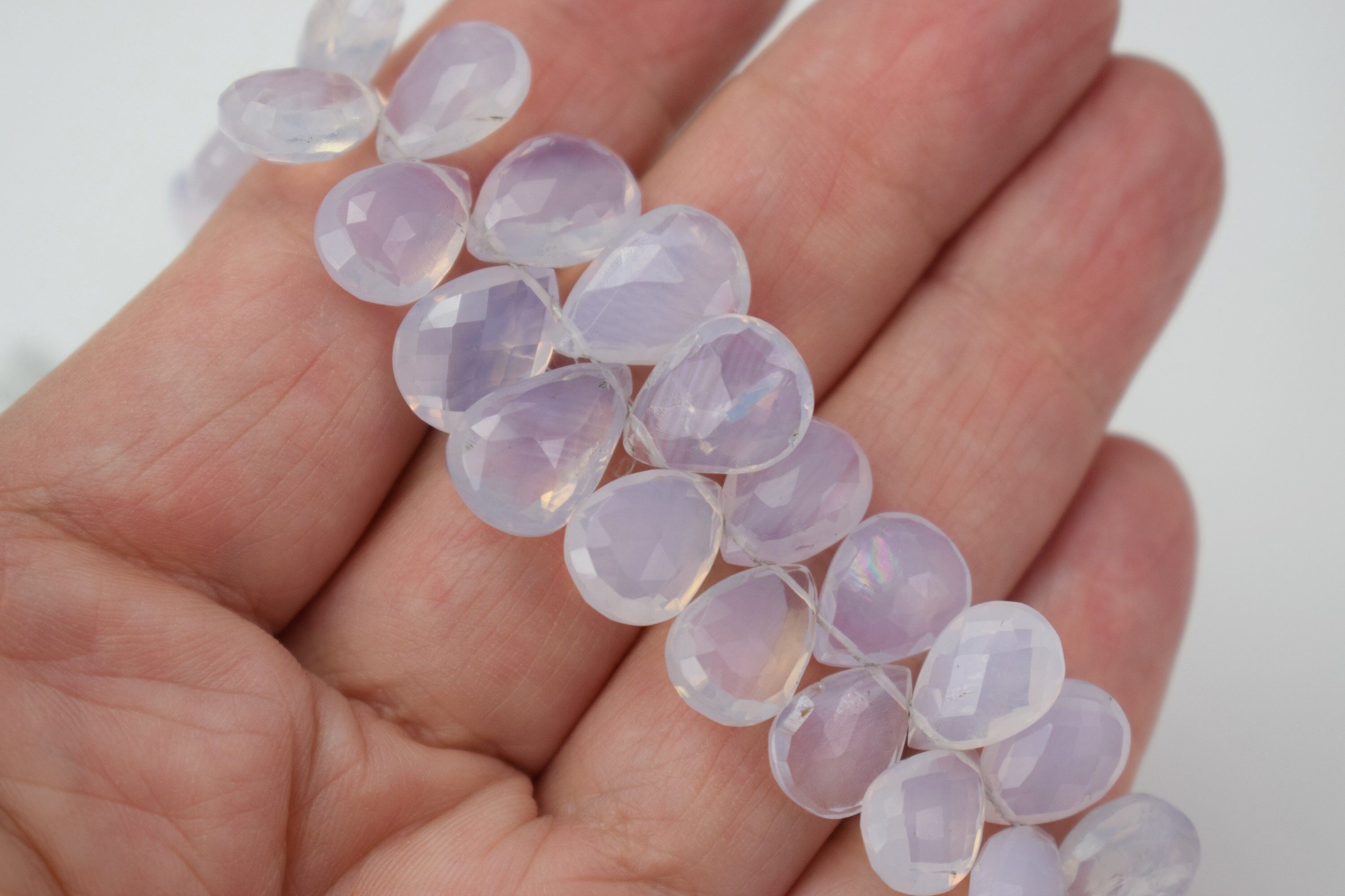 Scorolite Faceted Briolette Pear Beads - Excellent Quality Briolette ...