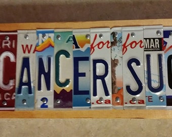 Cancer license plate | Etsy