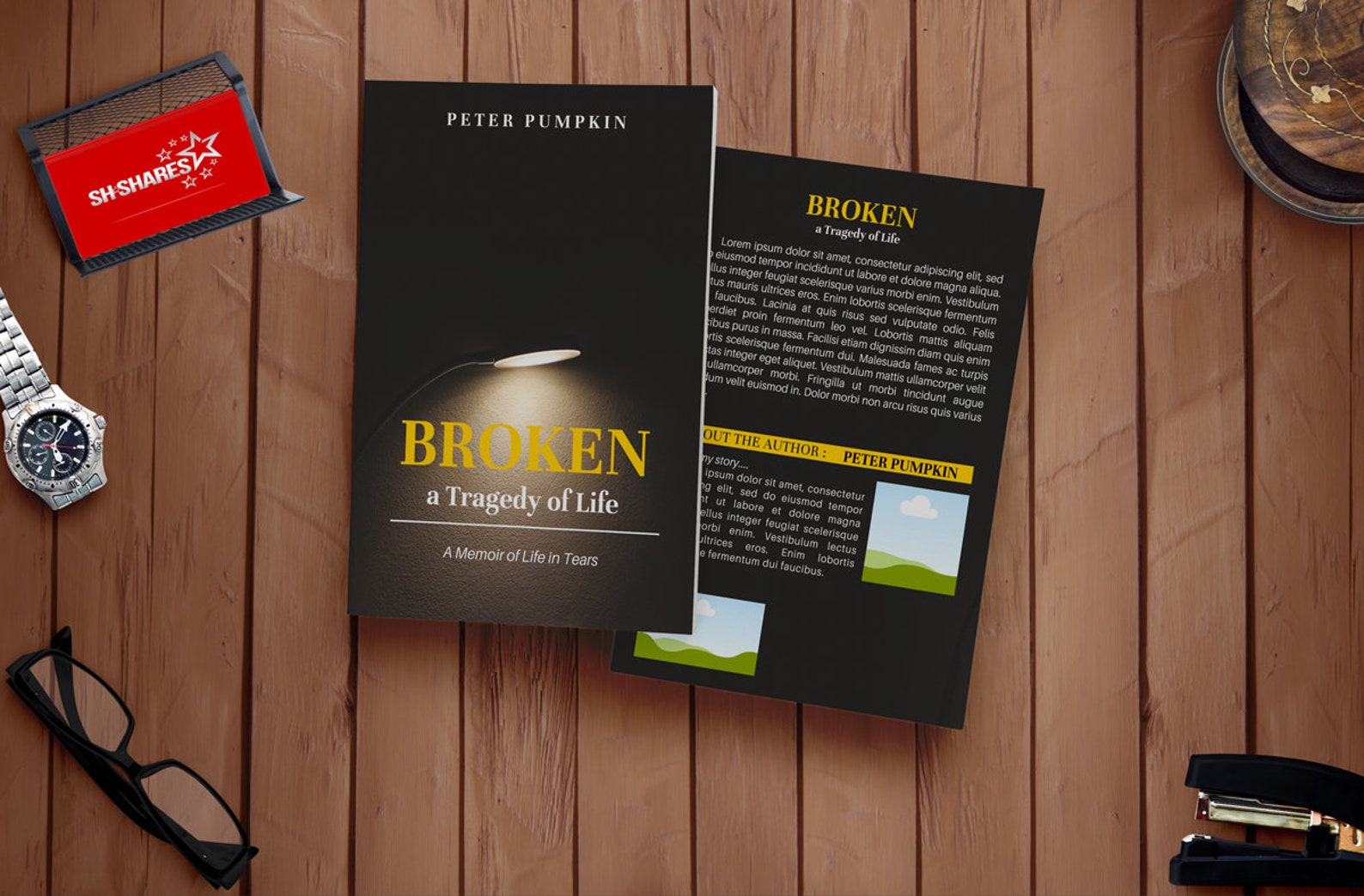 Memoir Book Cover | 5.5x8.5 Canva Template With Front and Back Cover ...