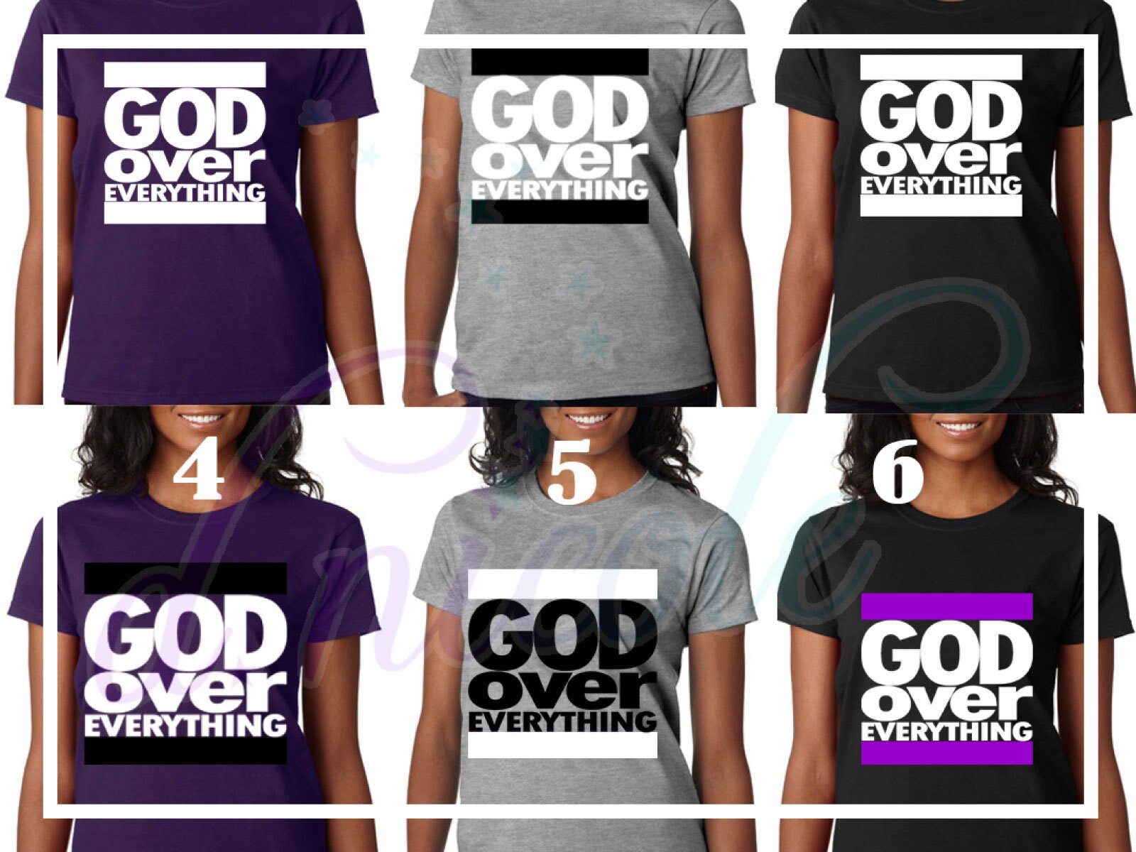 God Over EVERYTHING Christian Quote Design Inspirational Tee - Etsy